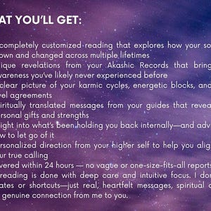 Detailed Akashic Records Reading - Your Past Lives, Karmic Patterns - Discover Your Life’s ...