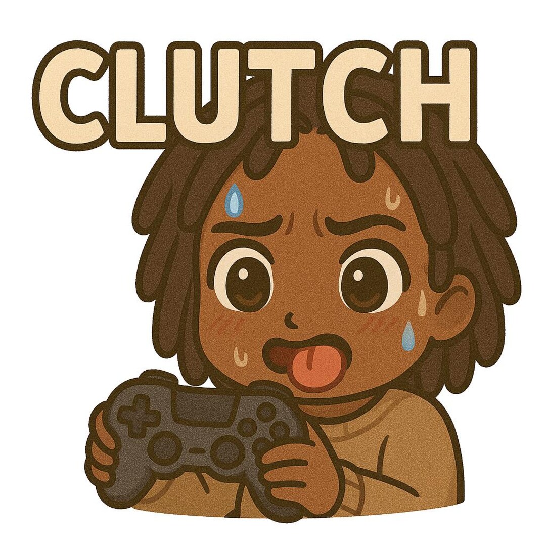 Twitch Emote Pack – Gamer GG Emotes | Cute Chibi Reactions | Dark Skin ...