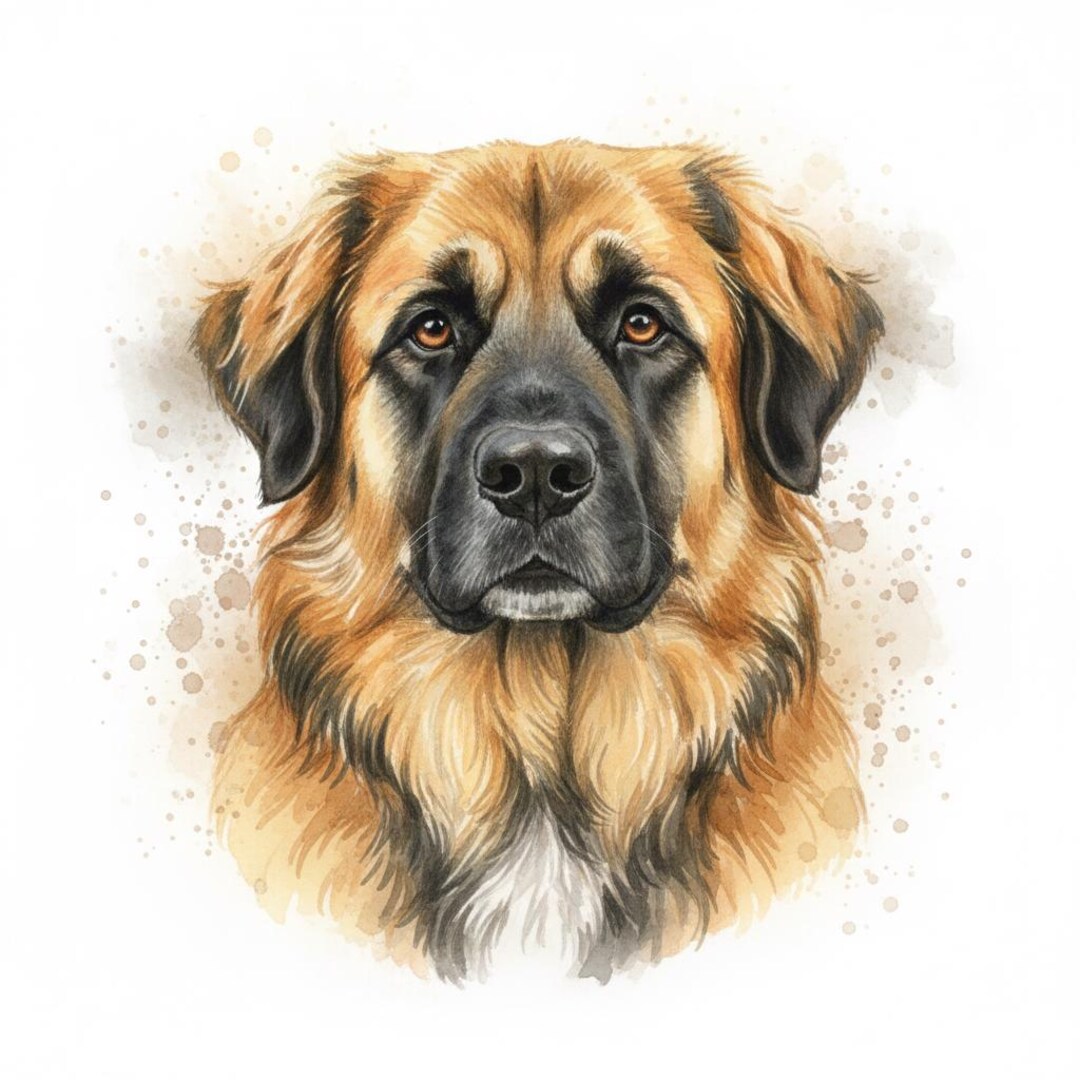 Gorgeous Leonberger Portrait: Fluffy Face (digital Download) - Etsy