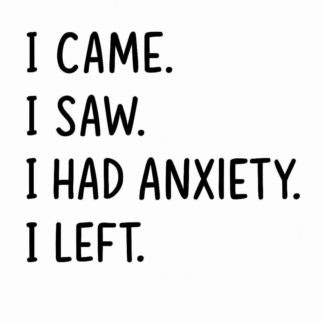 Funny Introvert Decal: I Came I Saw I Had Anxiety - Etsy