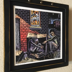 The Nativity Contemporary Rendition Original Block Print Linocut ...