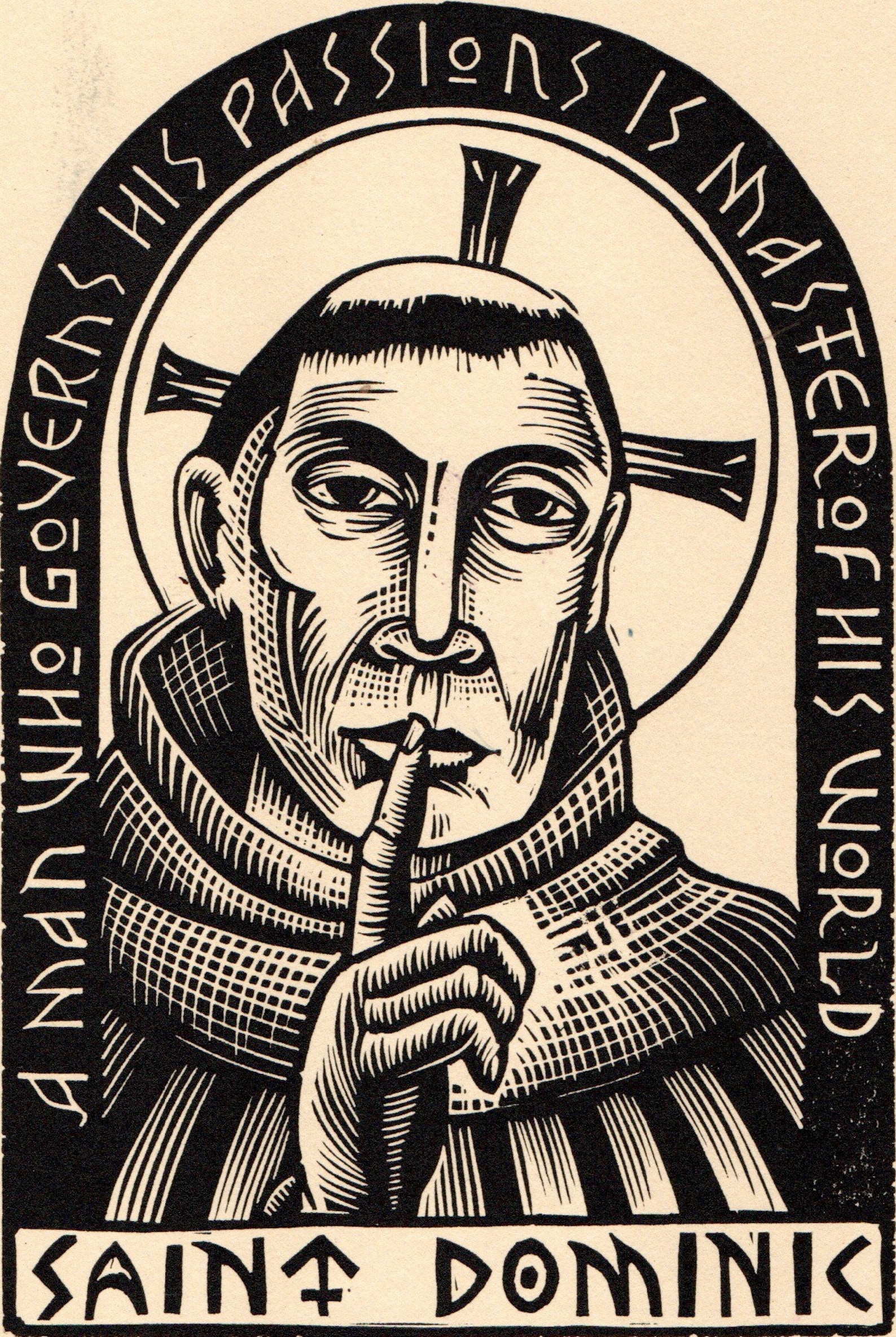 Saint Dominic Original Art Icon Block Print - Etsy