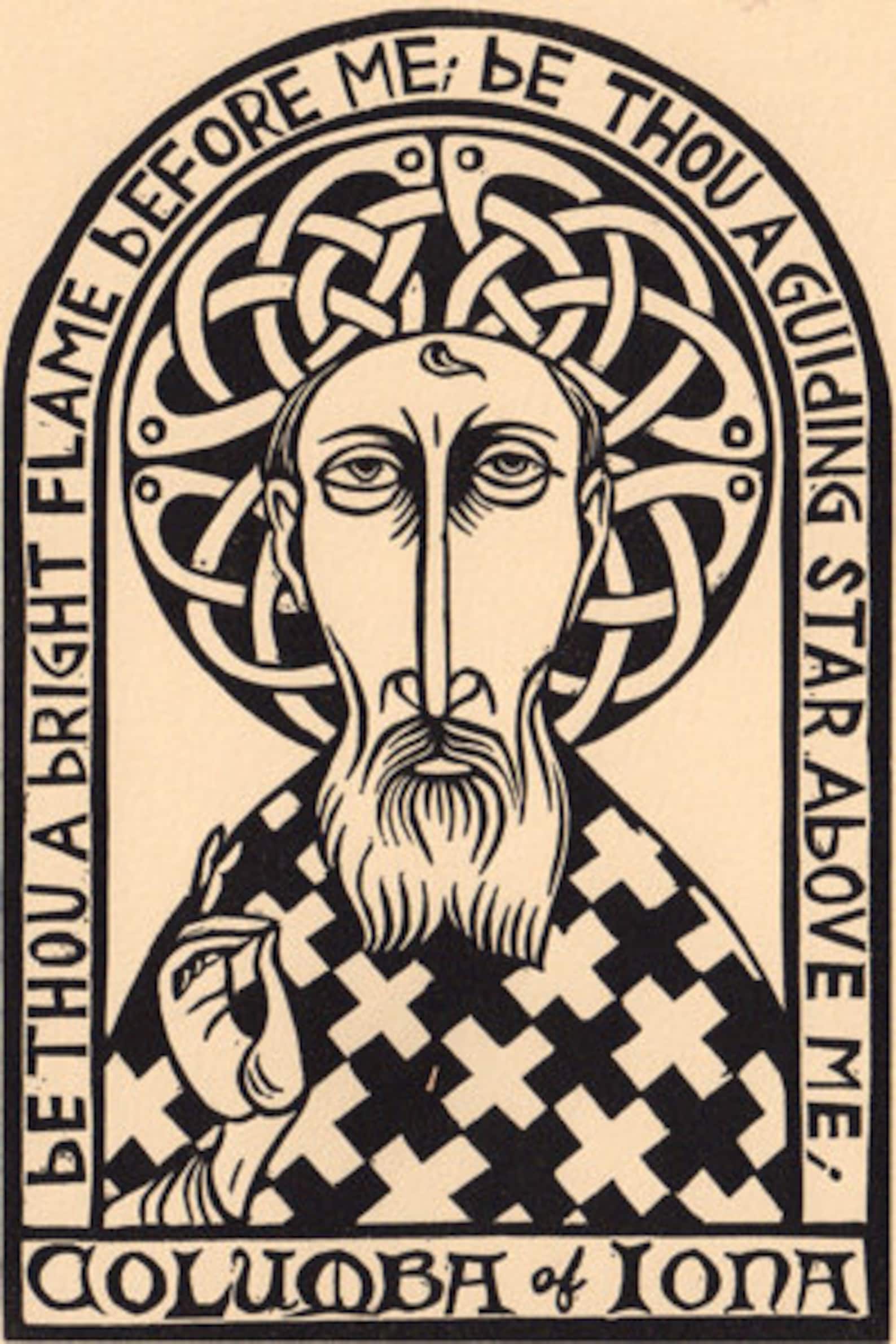 Columba of Iona Celtic Christian Prayer Saint Icon | Etsy