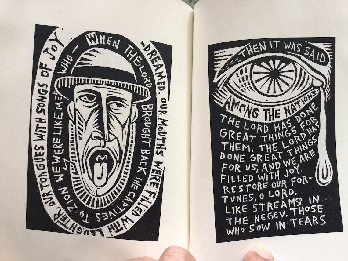 Psalms, Poems & Prayers Block Print Book Facsimile, Paperback - Etsy