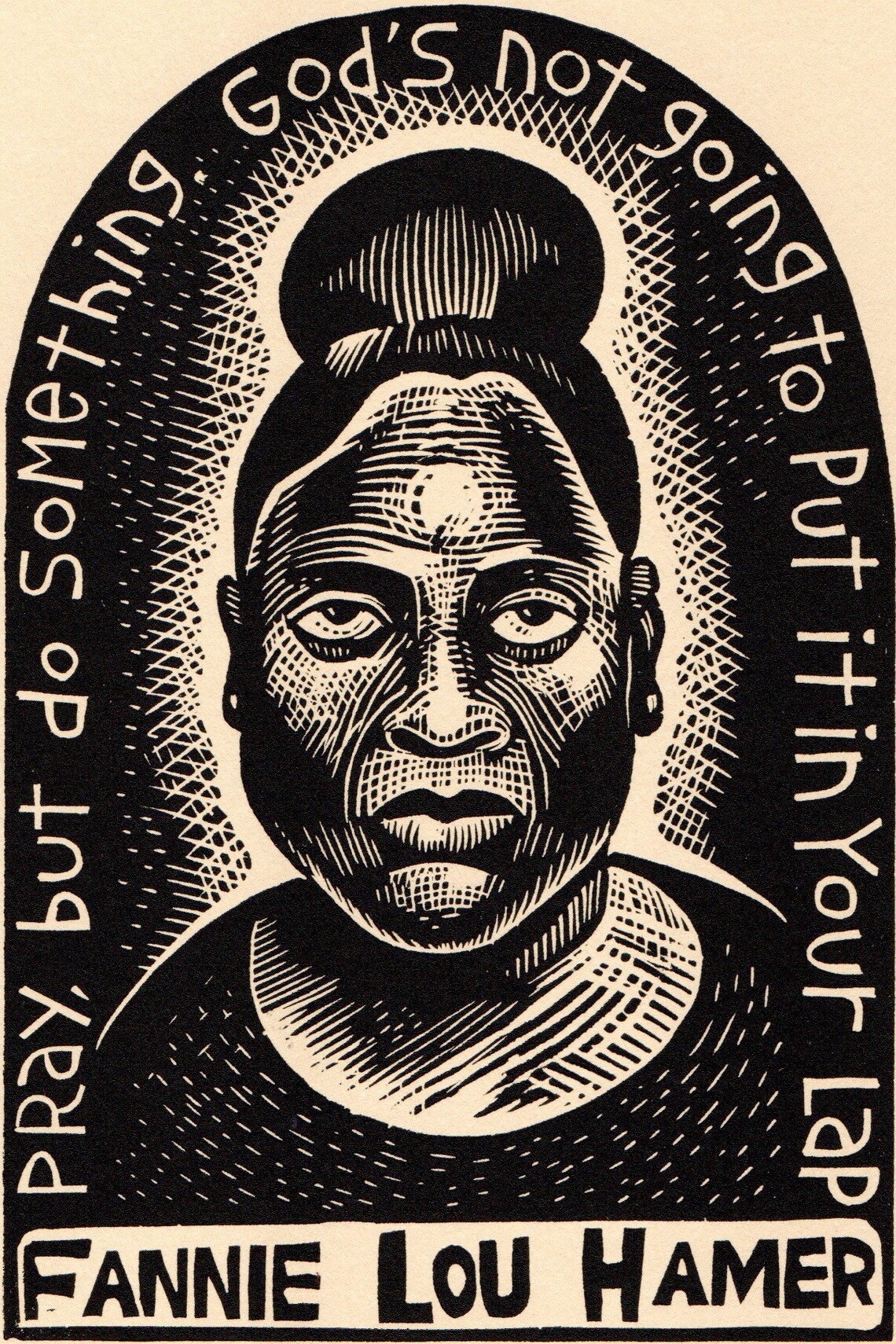 Fannie Lou Hamer Original Block Print Civil Rights - Etsy