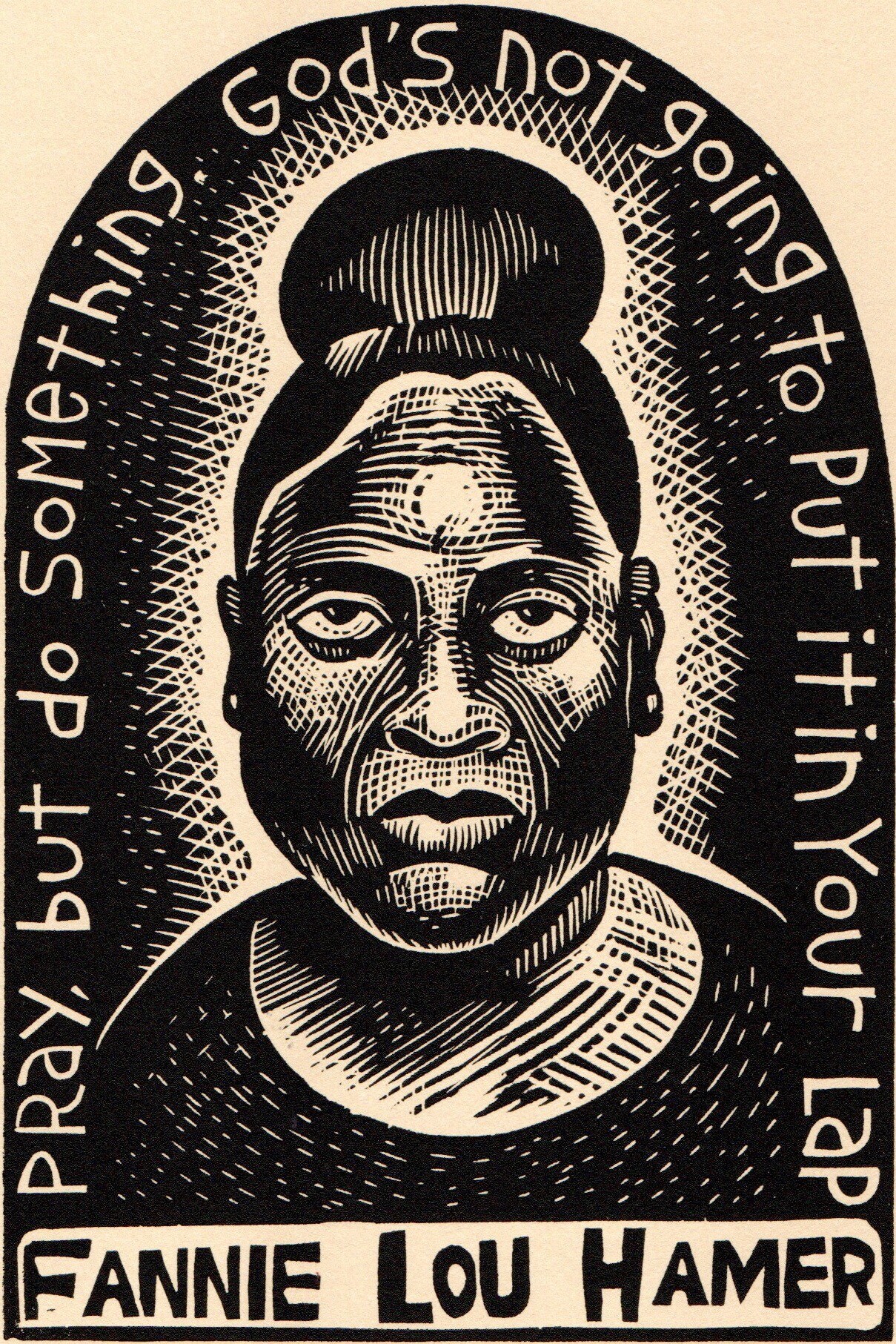 Fannie Lou Hamer Original Block Print Civil Rights - Etsy