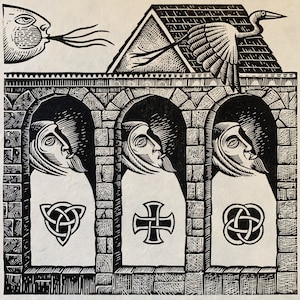 Saint Columba and the Crane Colmcille Celtic - Etsy