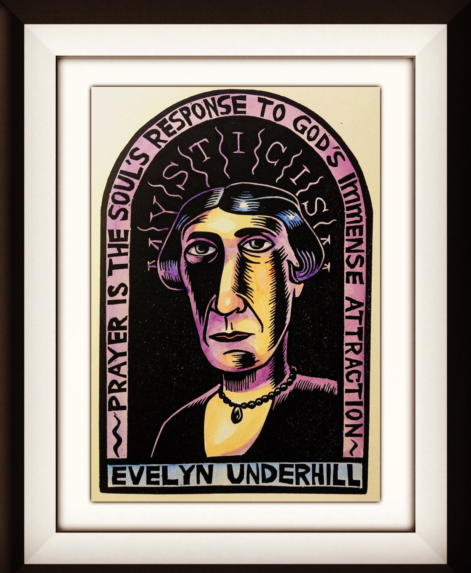 Evelyn Underhill original Art block print mysticism mystic | Etsy