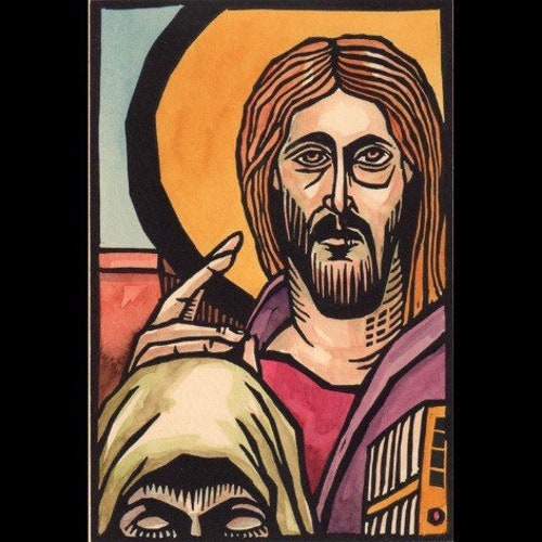 Psalm 111 Jesus Christ Icon the Last Supper Original Art Block - Etsy