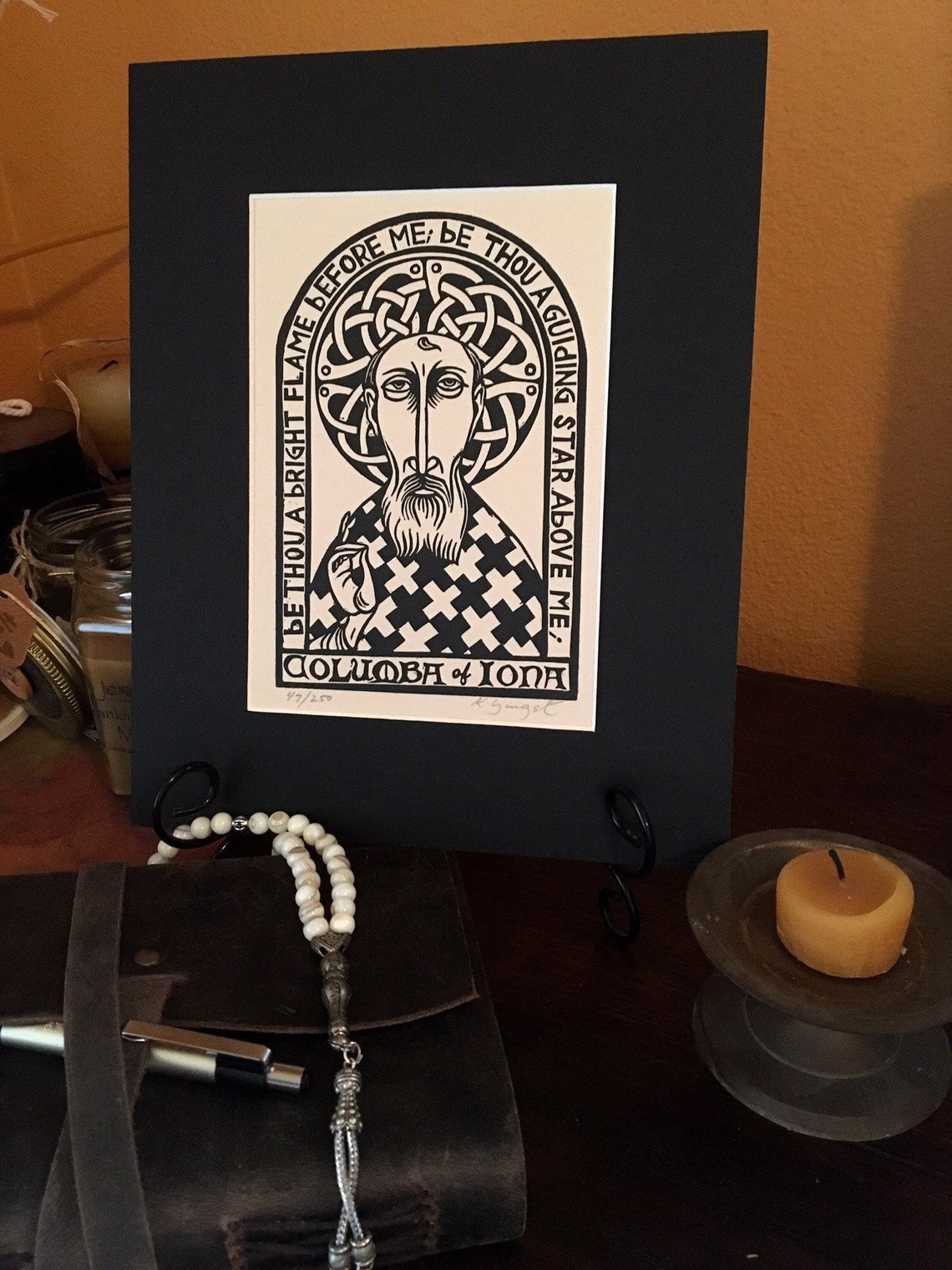 Columba of Iona Celtic Christian Prayer Saint Icon | Etsy