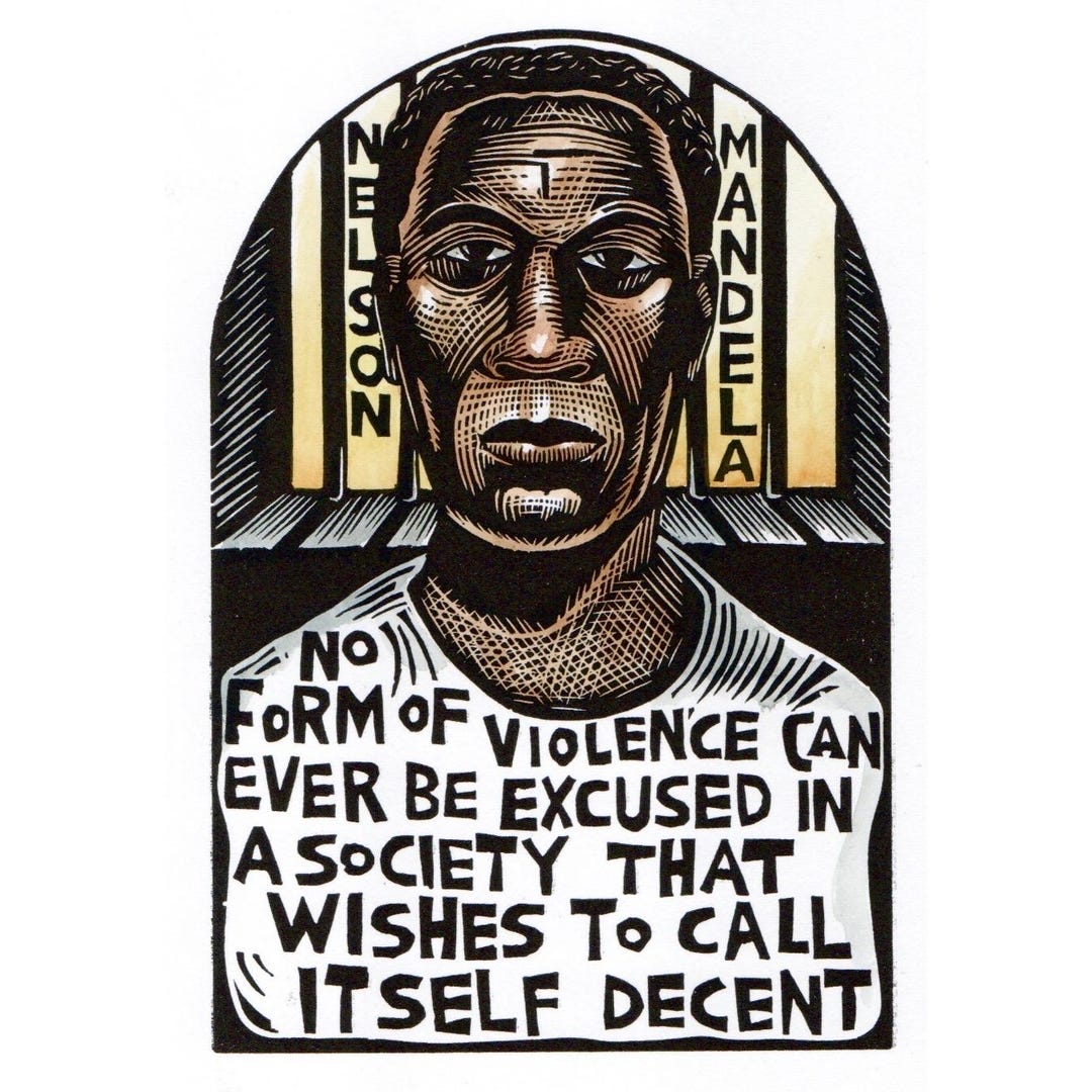 Nelson Mandela Icon of Peace South Africa - Etsy