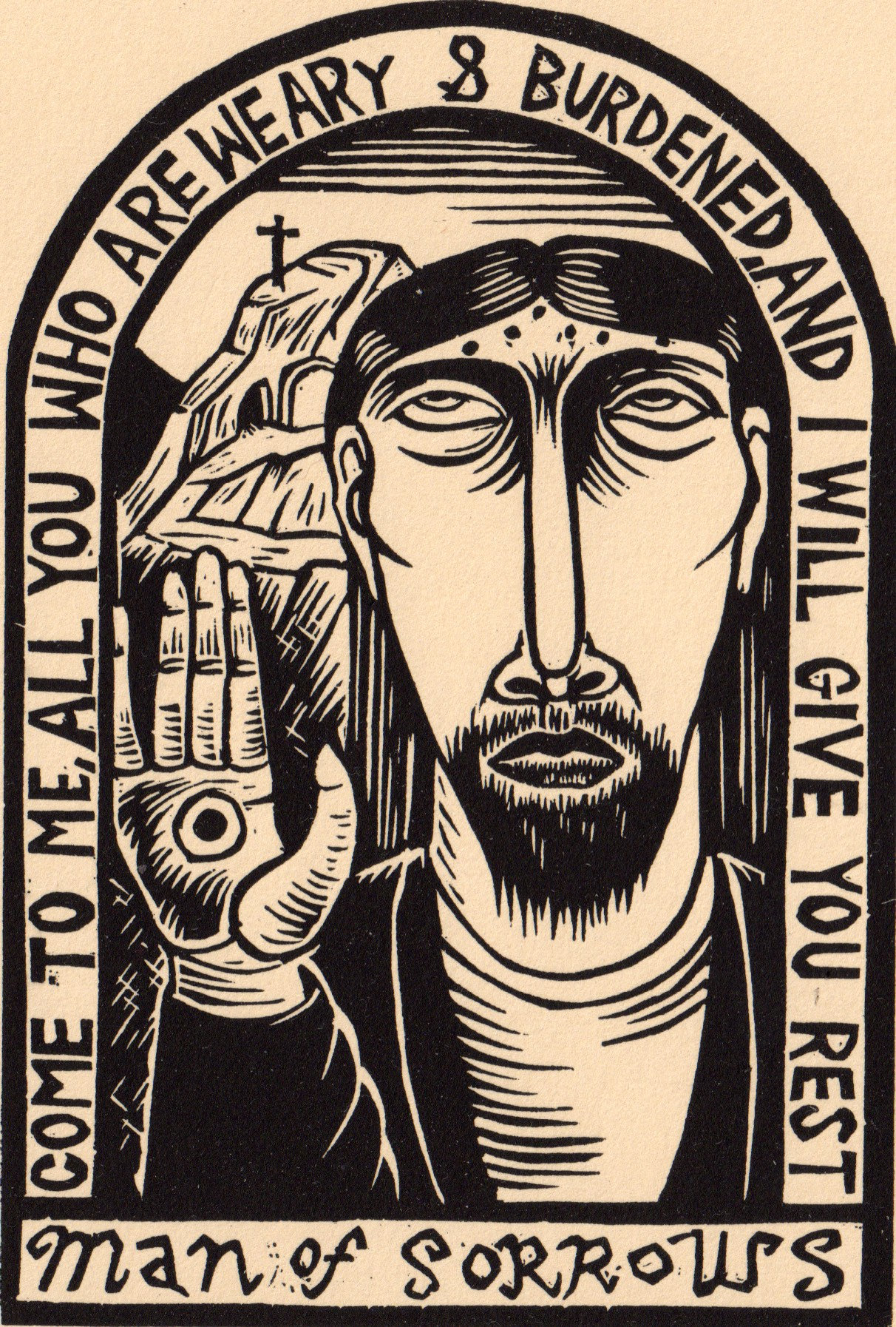 Jesus Christ Icon Original Art Block Print Hand Made Man of - Etsy