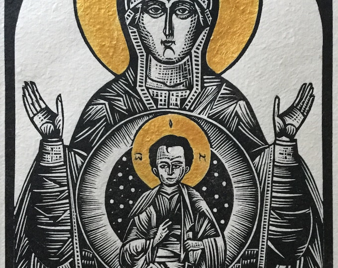 Theotokos Orans Our Lady of the Sign Icon Ikon Holy Mother Virgin Mary ...