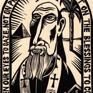 Origen Adamantius Original Block Print Mystic Theologian - Etsy