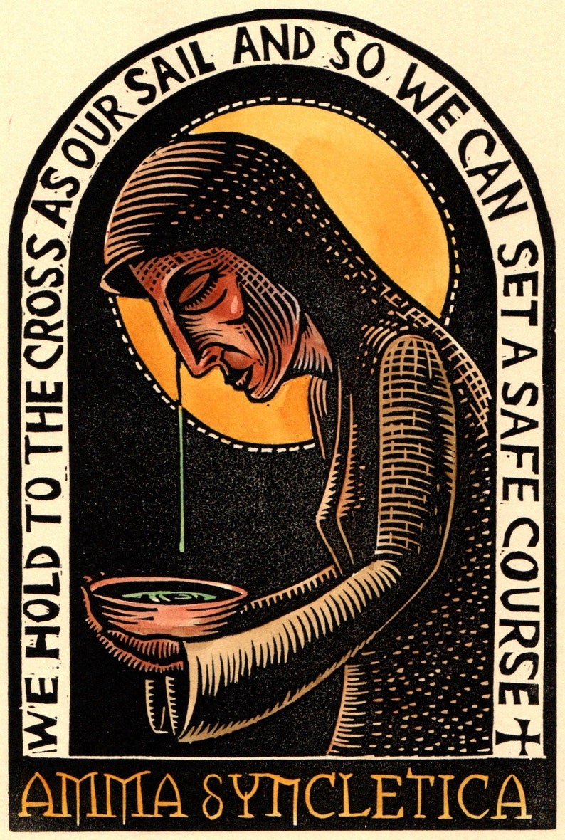 Amma Syncletica (desert Mother) Original Art Icon - Etsy