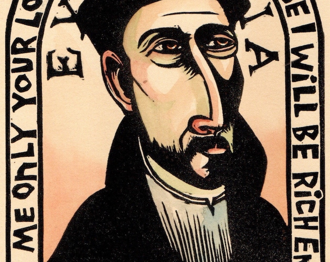 Psalm 55 Linocut Christianity Bible Woodcut Prayer - Etsy