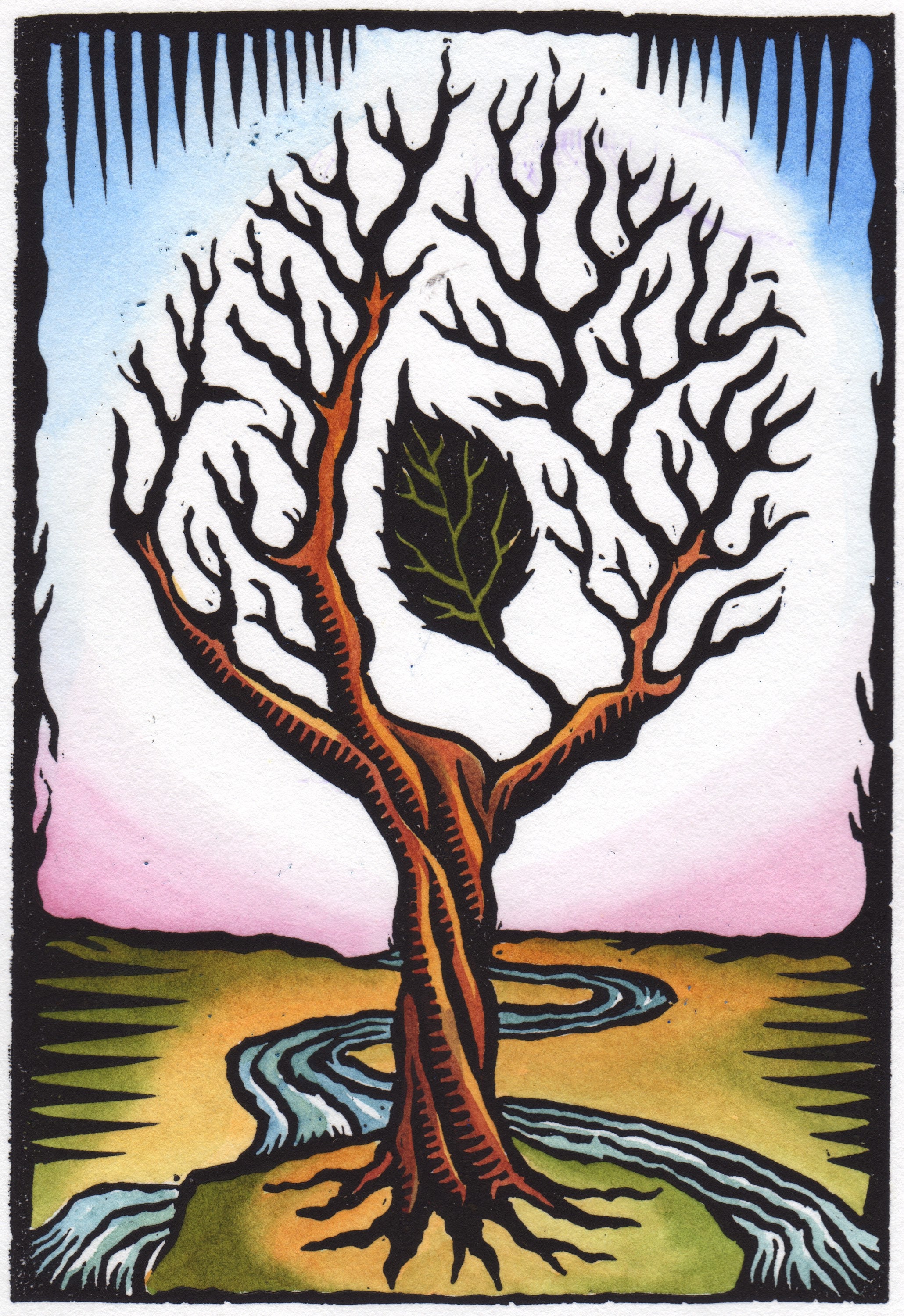Psalm 1 Original Art Block Print Tree of Life - Etsy