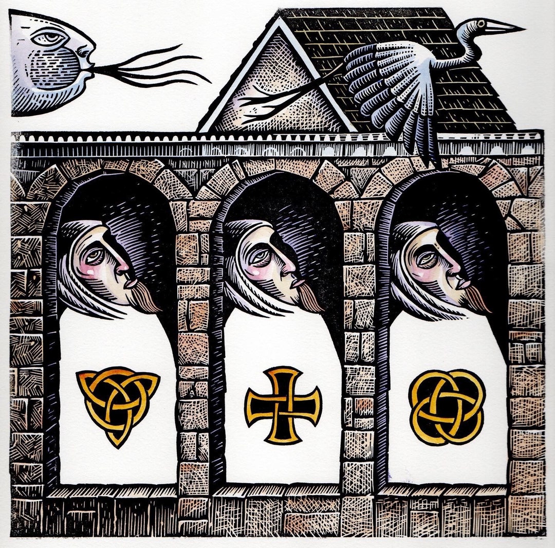 Saint Columba and the Crane Colmcille Celtic - Etsy