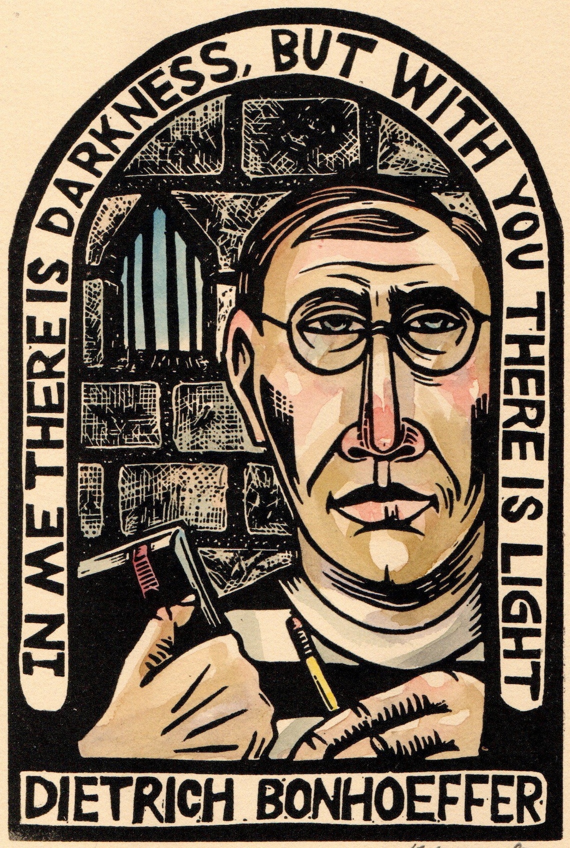 Dietrich Bonhoeffer Original Handmade Art Block Print - Etsy