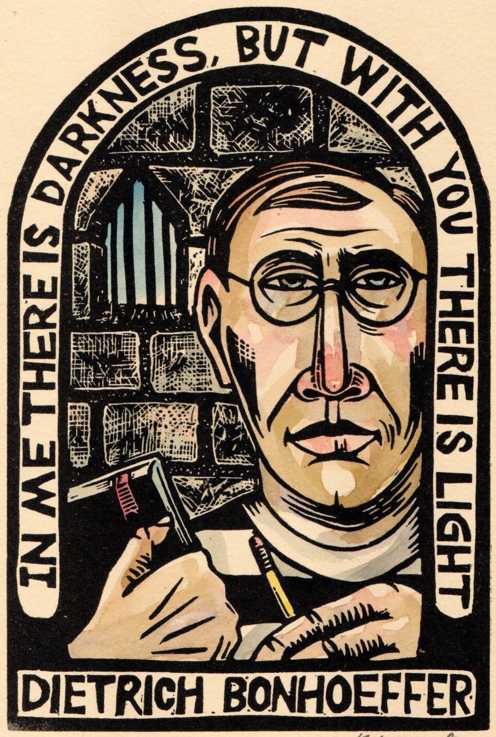 Dietrich Bonhoeffer Original Handmade Art Block Print - Etsy