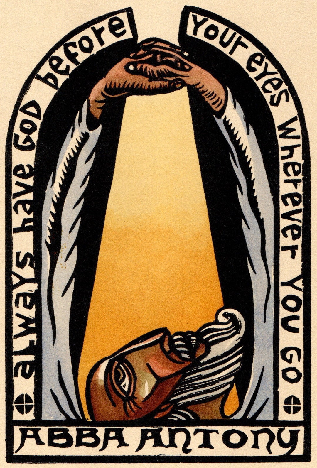 Abba Antony Anthony the Great of Egypt Original Art the Desert Fathers ...