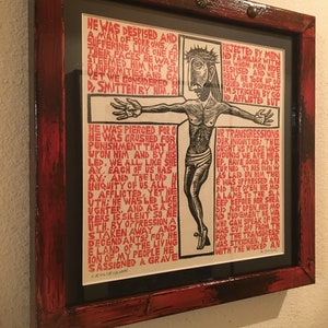 Crucifixion Jesus Christ is Crucified Original Block Print the - Etsy