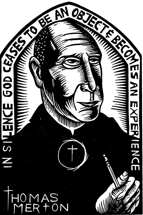 Thomas Merton Original Block Print Art Writer Poet Mystic - Etsy