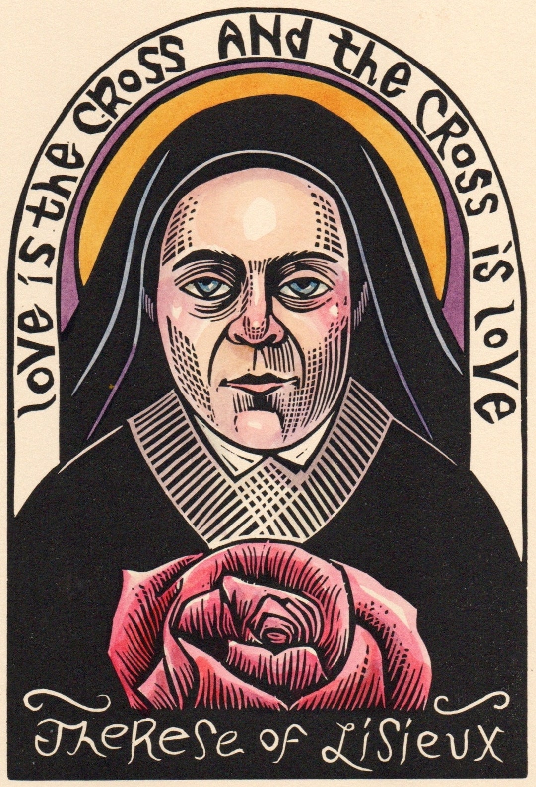 Saint Therese of Lisieux Icon Doctor of the Church Mystic Original ...