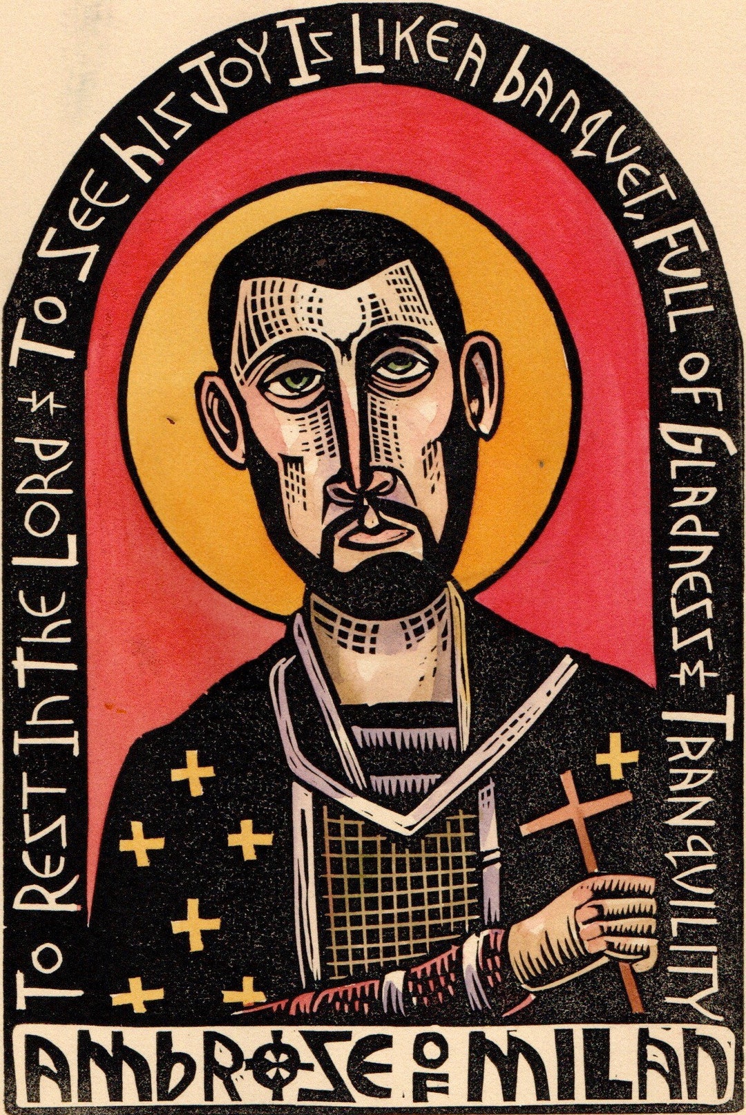 Saint Ambrose of Milan Icon - Etsy