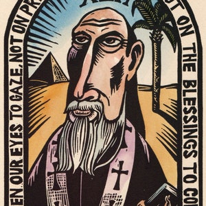 Origen Adamantius Original Block Print Mystic Theologian - Etsy