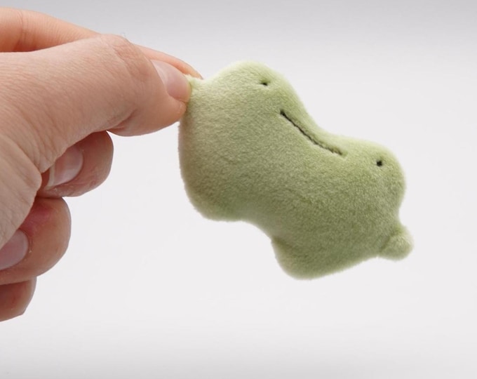Mini Wide Frog Mochi Minky Squishy Nugget Plush - Matcha Latte Green - Etsy