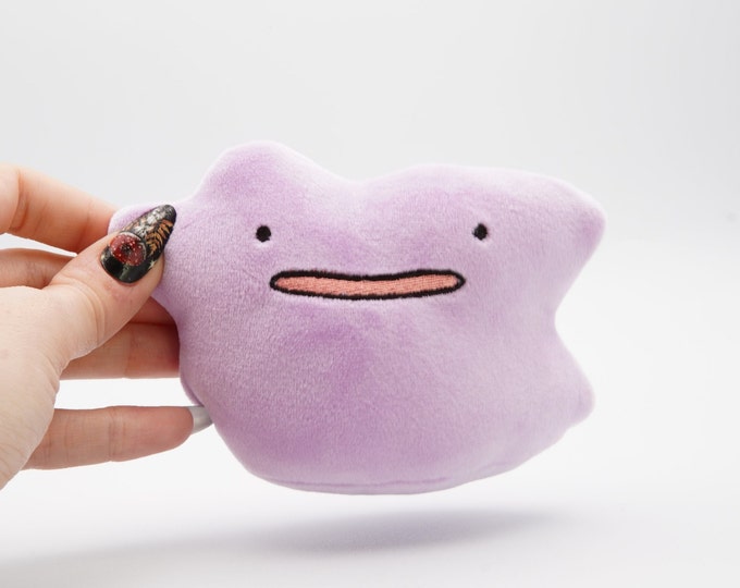 Ditto Palm-sized Squishy Stretchy Mochi Minky Plush - Happy Mouth - Etsy