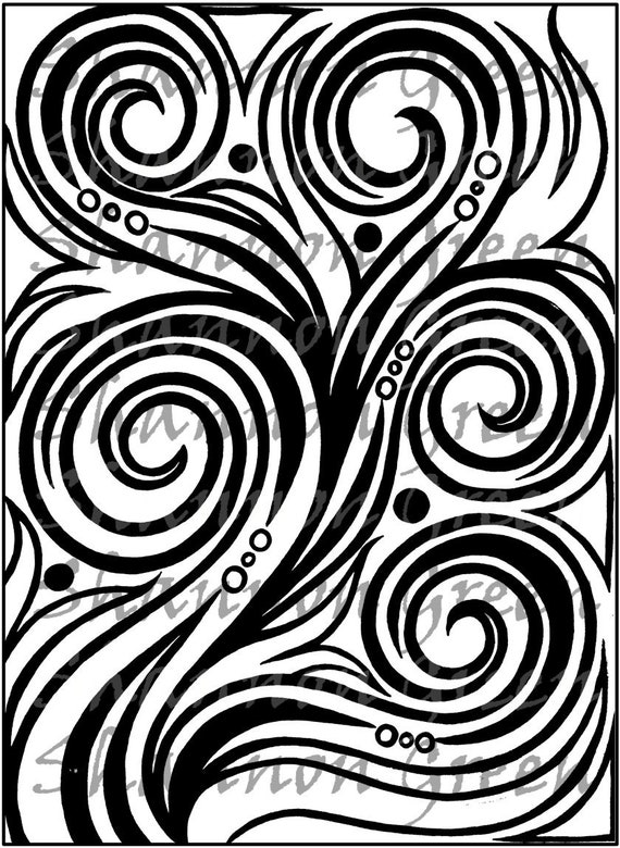 Doodle 7-digital Download From Hand Painted/drawn - Etsy