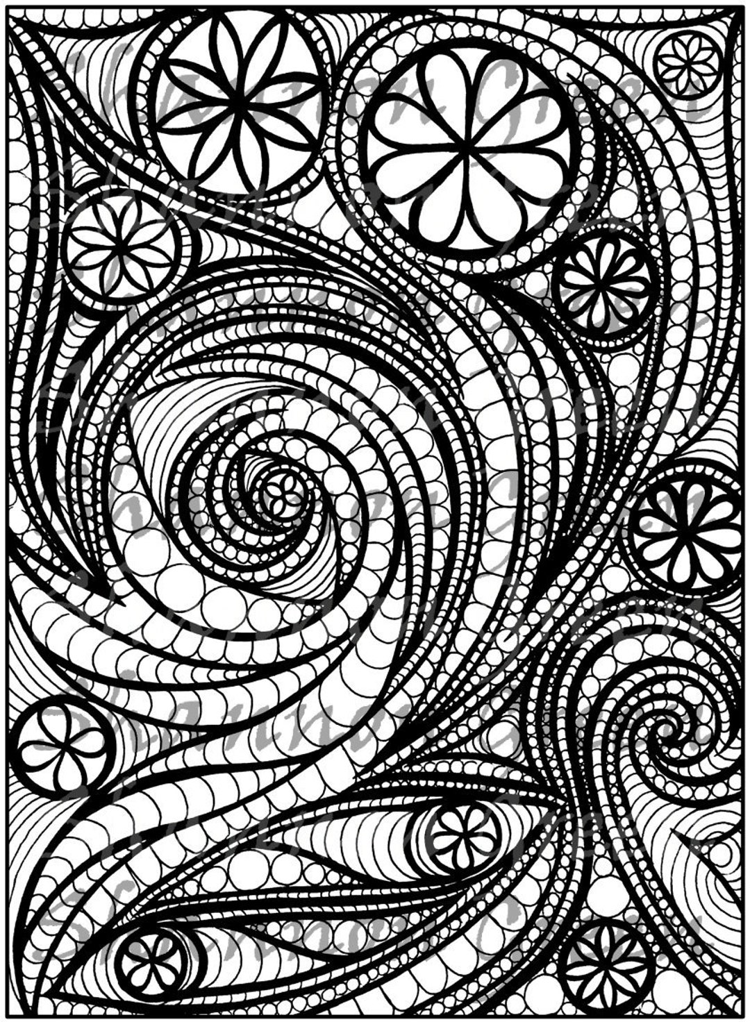 Doodle 9-digital Download From Hand Painted/drawn Papers/journal Pages ...