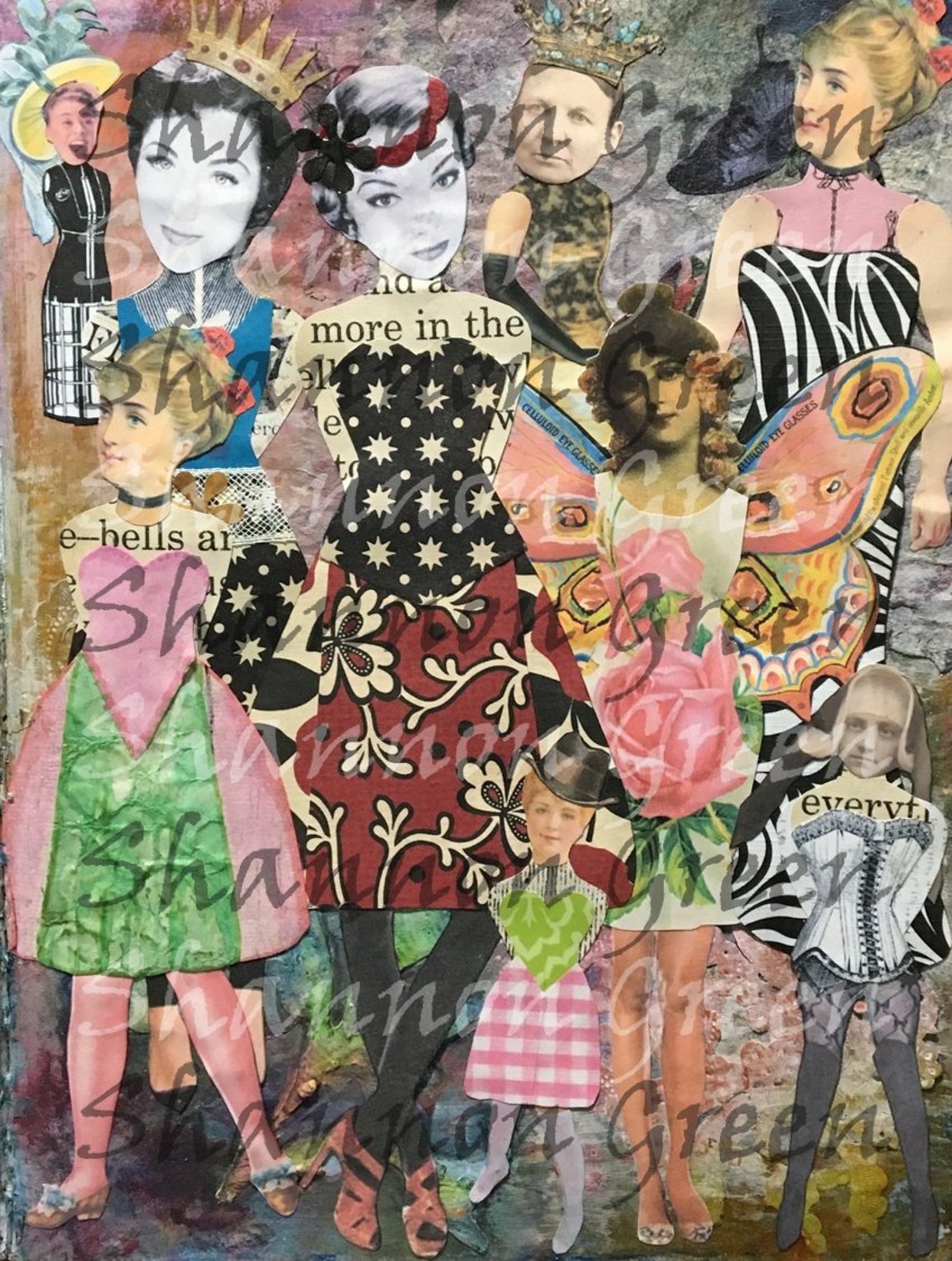 Paper Doll Background 2-digital Download From Hand - Etsy