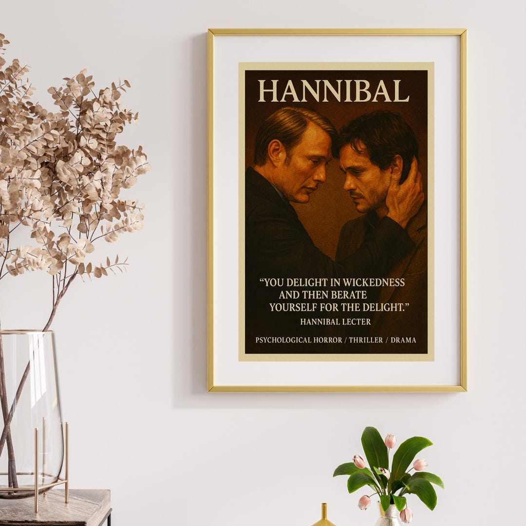 Hannibal Poster – Dark Aesthetic Will & Hannibal Art Print – Wall Decor ...