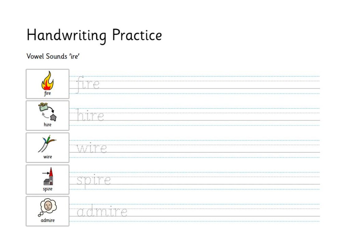 Complex Speed Sound Chart Worksheets – 100 Illustrated Handwriting ...