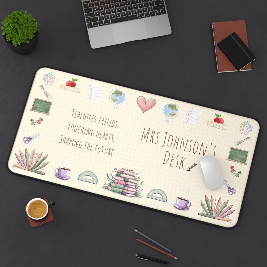 Personalized Teacher Desk Mat, Inspirational Classroom Decor - Etsy