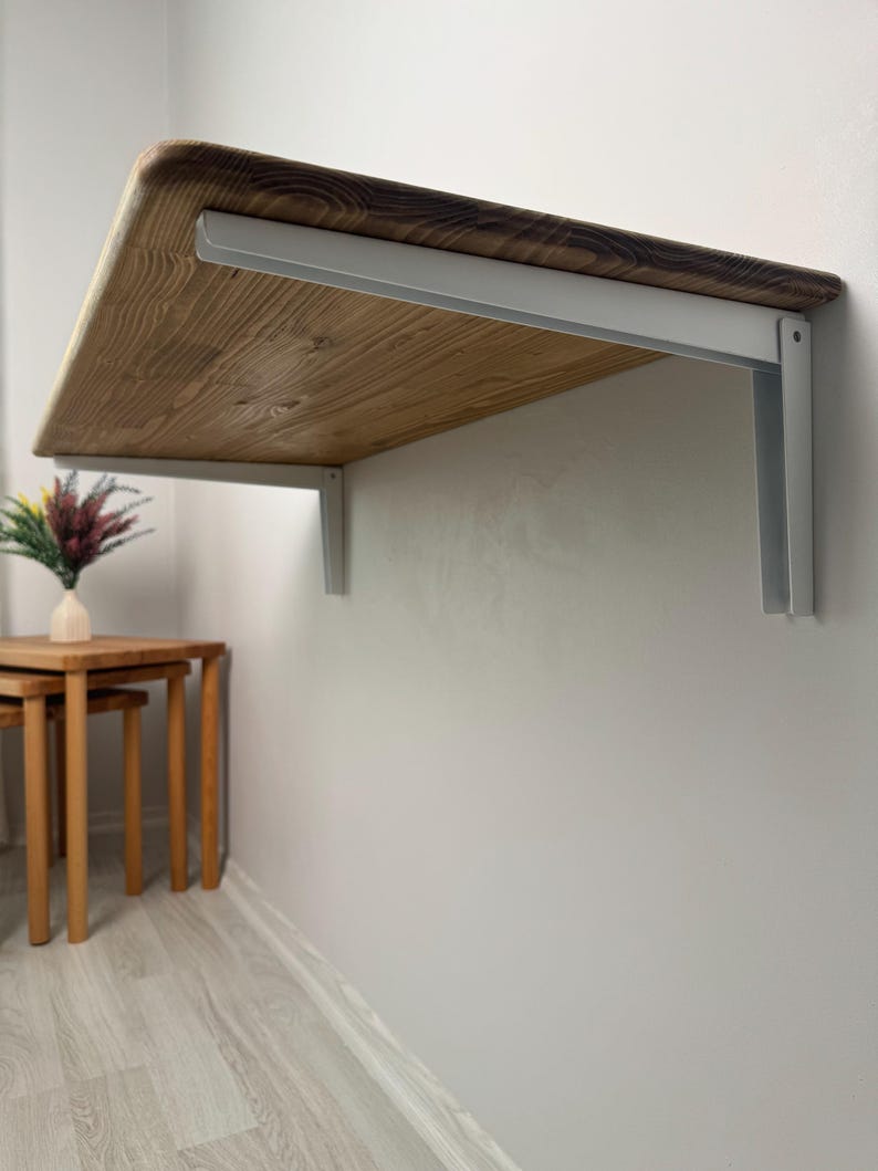 Wall Mounted Folding Table – Solid Wood Drop Leaf Table | Space Saving ...