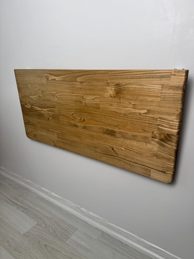 Natural Wood Folding Wall Table – Handmade | Space Saving Murphy Table, Small Space Solution ...