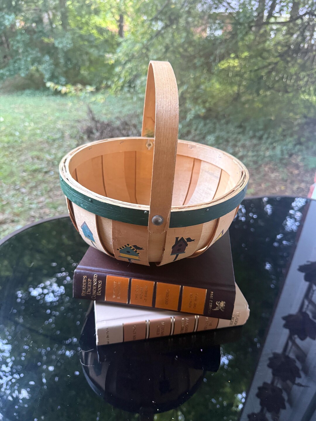 Vintage ABC Distributing Birdhouses Basket - Etsy
