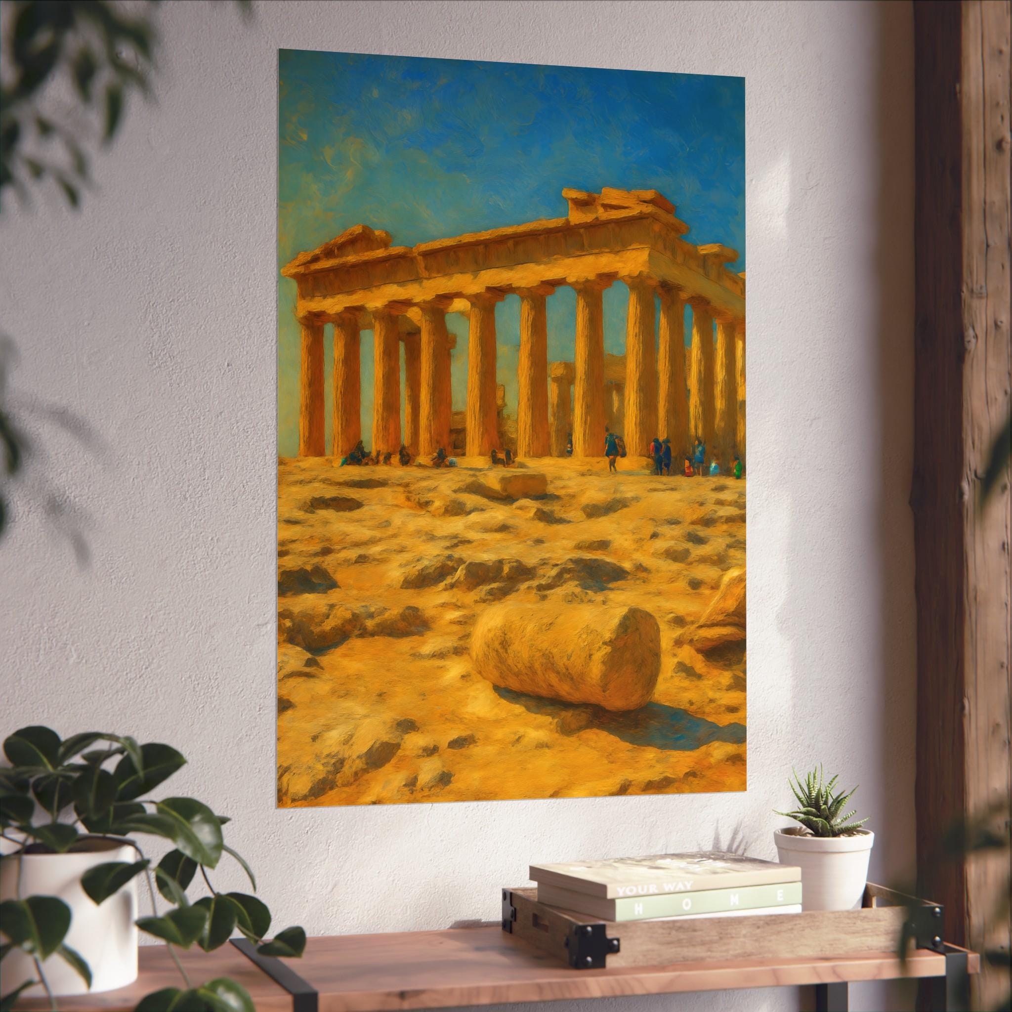 Acropolis Wall Art - Parthenon Painting Print - Ancient Greece Decor ...