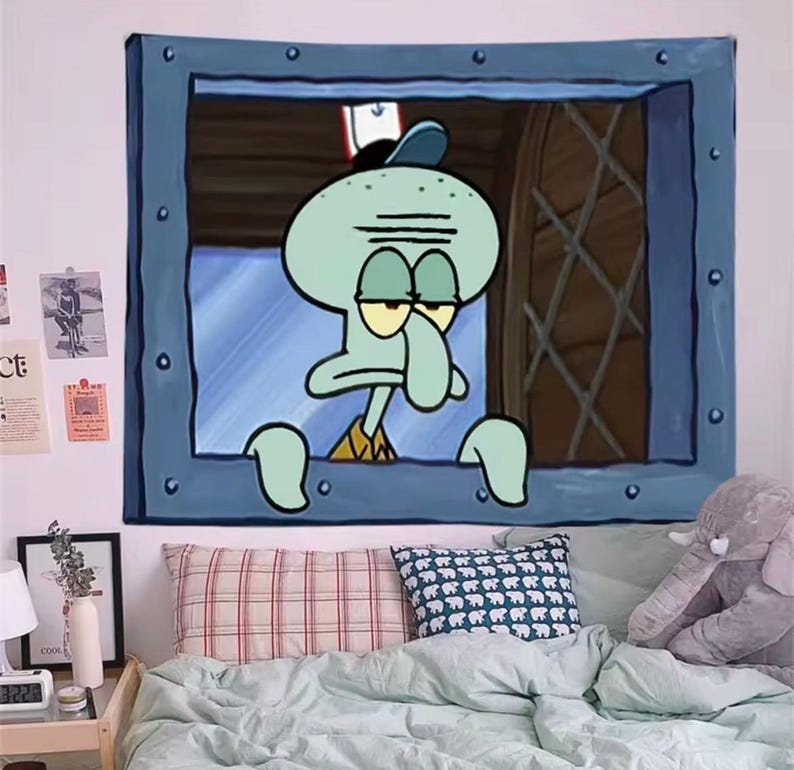 Spongebob Thaddeus Poster Fabric Krusty Krab Mr Krabs - Etsy