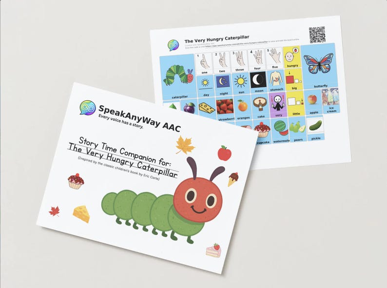 The Very Hungry Caterpillar AAC Board – Printable & Editable PDF ...