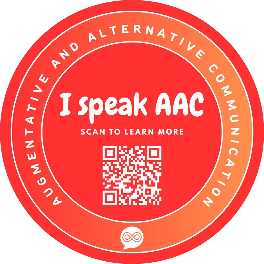 I Speak AAC - Printable AAC Awareness Stickers – Set of 4 | Myspeak ...