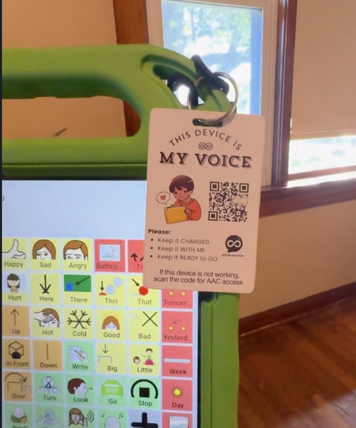 Printable AAC Tablet Tag: 'my Voice' QR Code (digital Download) - Etsy