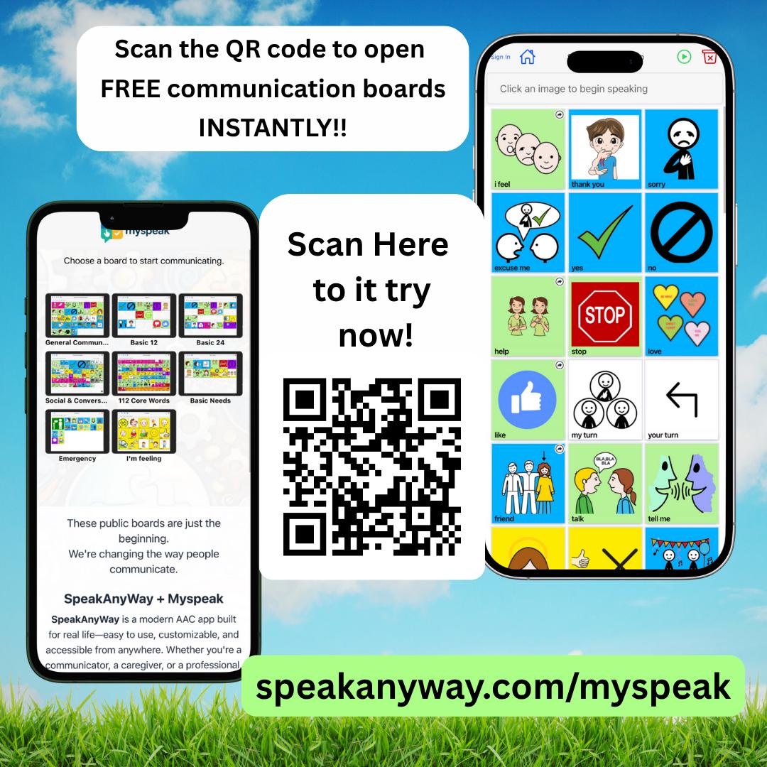 Printable AAC Tablet Tag: 'my Voice' QR Code (digital Download) - Etsy
