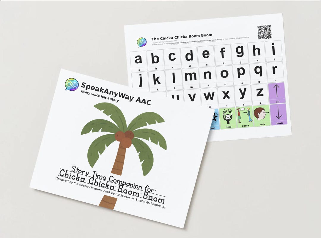 Chicka Chicka Boom Boom AAC Board – Story Time Companion Printable ...