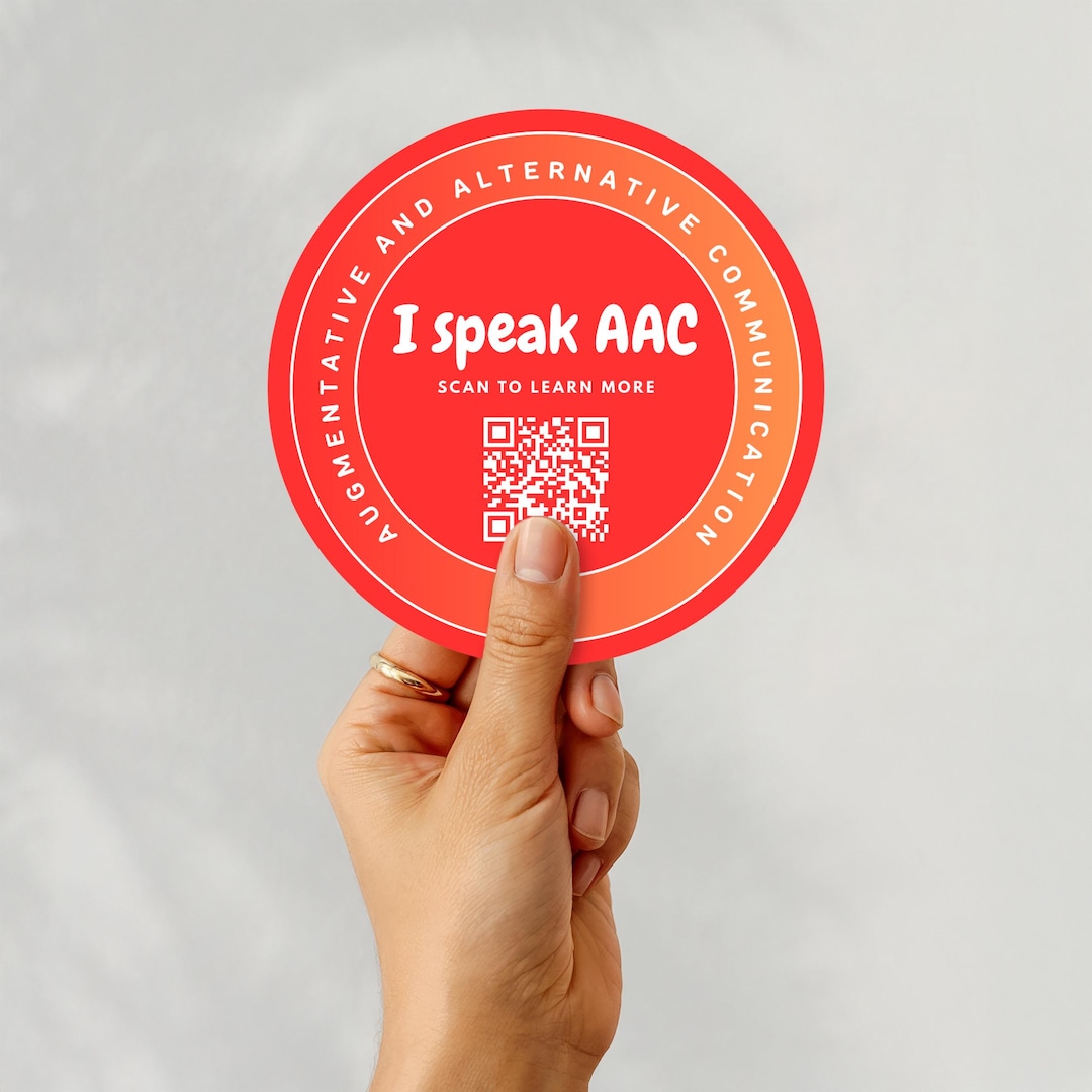 AAC Awareness Stickers: Printable Myspeak™ QR Code Stickers (set of 4 ...