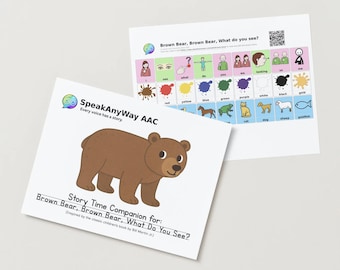 Brown Bear Story Time AAC Board: Speech Therapy Communication (digital ...
